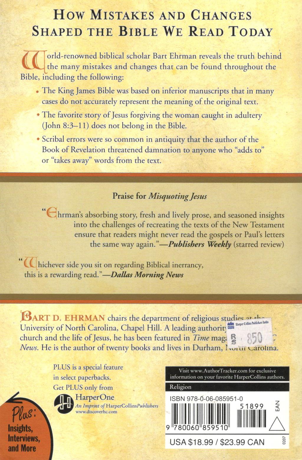 Misquoting Jesus – St Pauls India